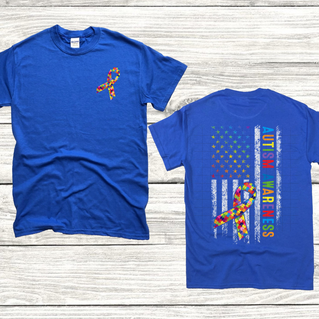 Autism Awareness distress white flag – We Are DTF Transfers