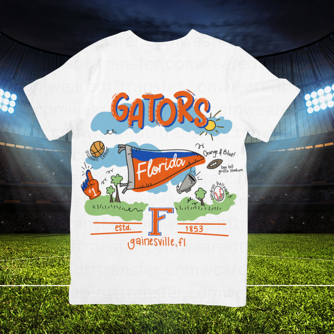 Football Team Doodles - FL Gators – We Are DTF Transfers
